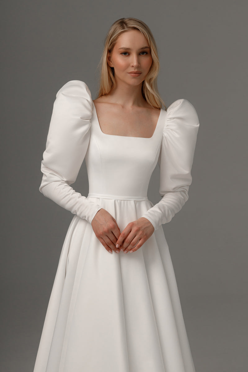 Wedding Dress Donoma with Long Sleeves – Olivia Bottega