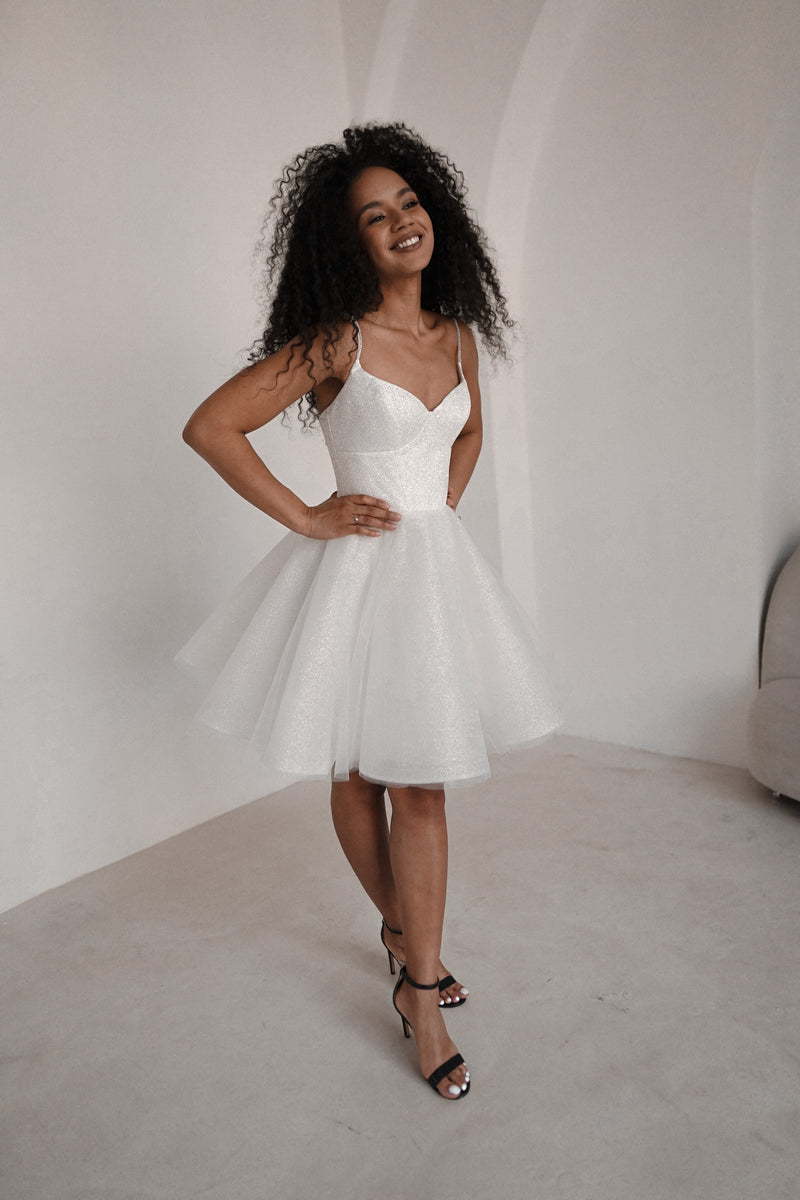 Shiny Short Wedding & Evening Dress Rakel 2 – Olivia Bottega